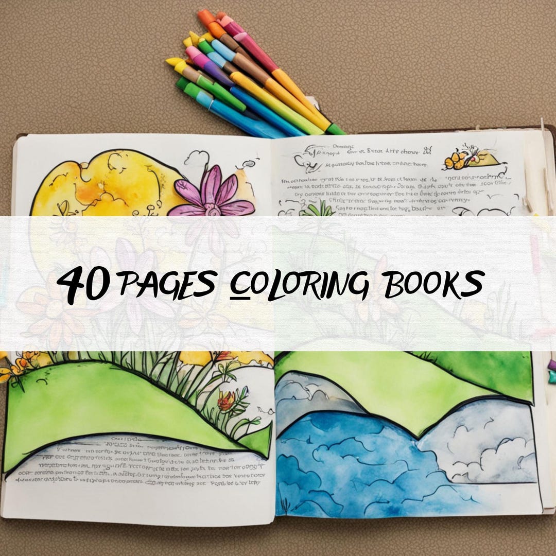 Spring Break Coloring Book, Digital Spring Break Activities, Printable ...