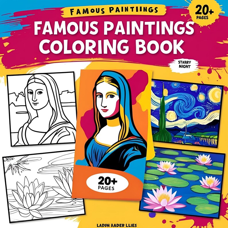 Famous Paintings Coloring Book,masterpieces Coloring,famous Artwork ...