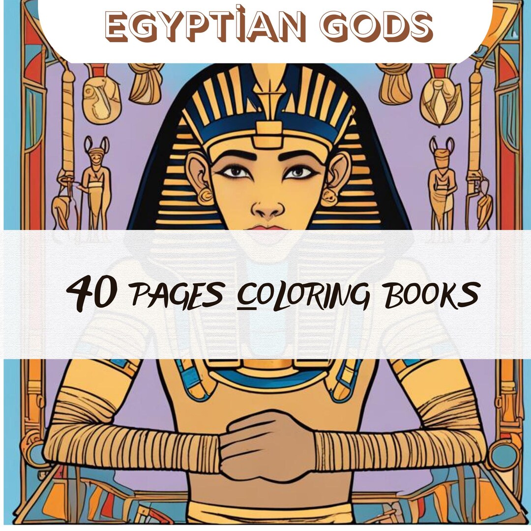Egyptian Gods Coloring Book, Ancient Egyptian Art, Digital Egyptian ...