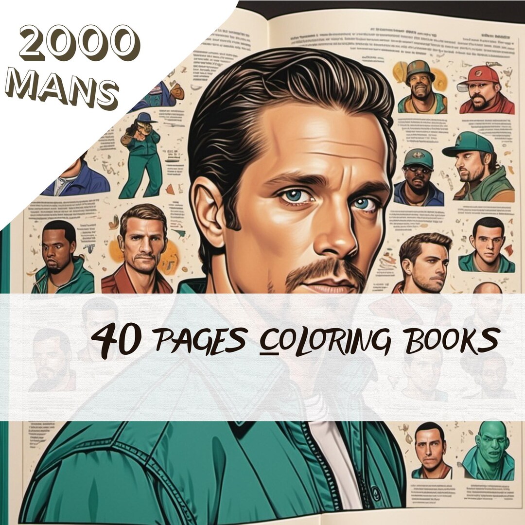 2000s Mans Coloring Book, 2000s Men’s Fashion Coloring, Early 2000s ...