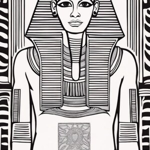 Ancient Egypt Coloring Book, Egyptian Art Coloring, Digital Egyptian ...