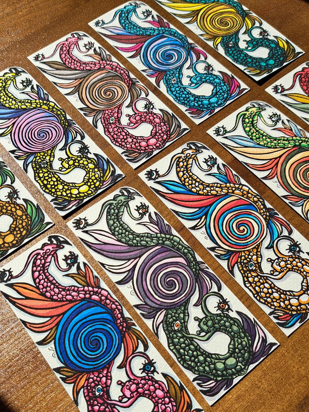 Handmade 'snail' Bookmark, Linocut, Original Bookmark, Illustration ...