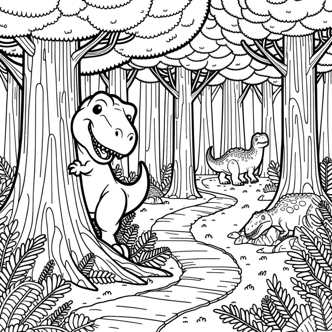 Dinosaur Coloring Pages 20 Printable PDF & PNG for Kids - Etsy