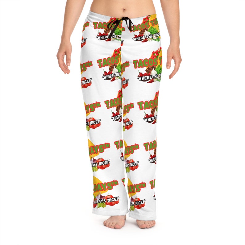 Tacos Tuesdays™ Logo - Women's Pajama Pants (AOP) - Etsy