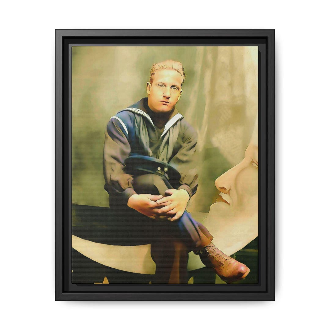 Art Deco Paper Moon Vintage Navy Sailor Portrait Jacob, NY 11x14 Framed ...