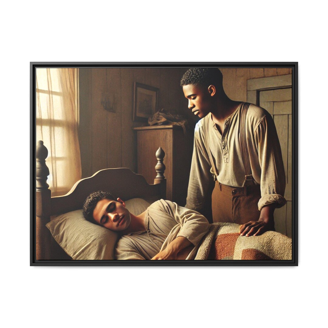 Vintage African-american Gay Couple - Intimate Rustic Bedroom Scene ...
