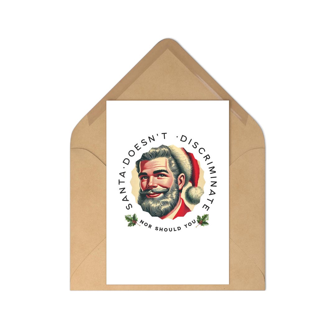 Santa Doesn't Discriminate Postcards | Inclusive Holiday Message | 7 ...