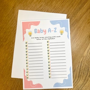 Baby Shower Taboo Game Guess My Word Game Printable Baby Shower ...
