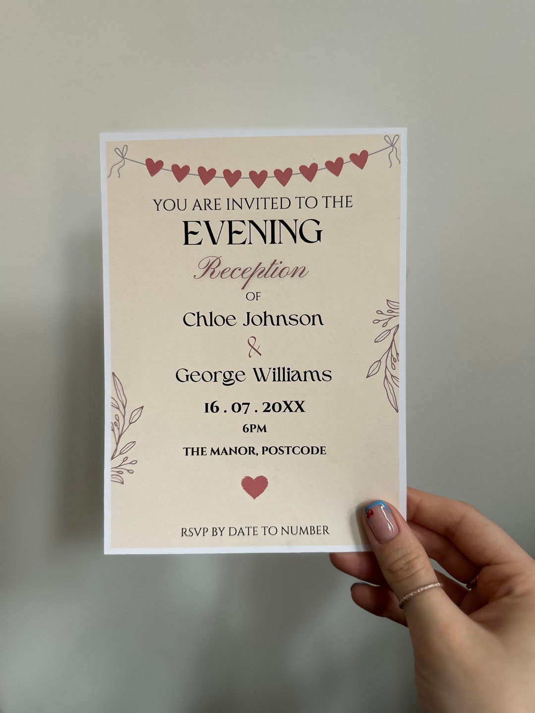 Wedding Evening Reception Invitation - Etsy