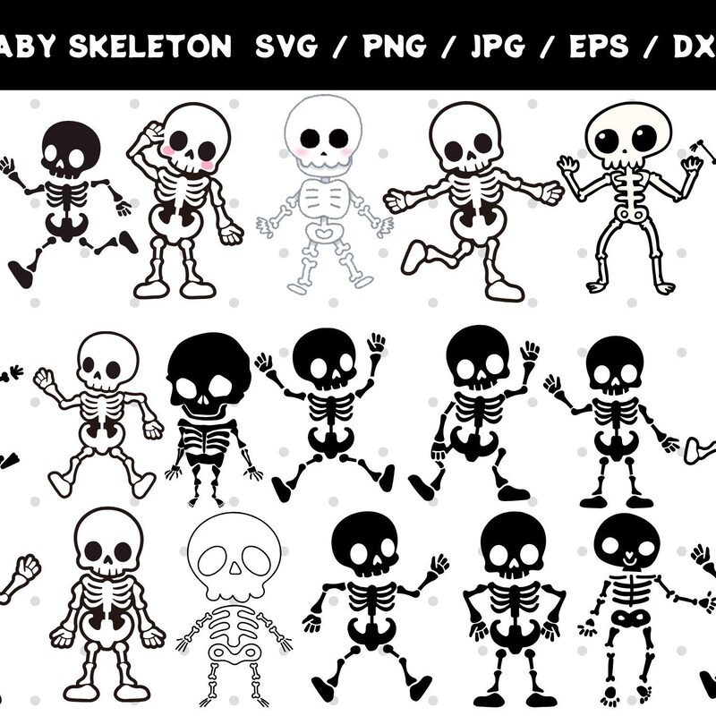 Skeleton Svg - Etsy