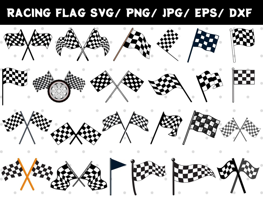 Checkered Racing Flag SVG: Cricut Silhouette Cut File (instant Download ...