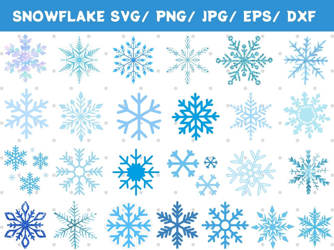 Snowflake Svg, Snowflake Svg Bundle, Snowflake Clipart, Snowflake Cut ...