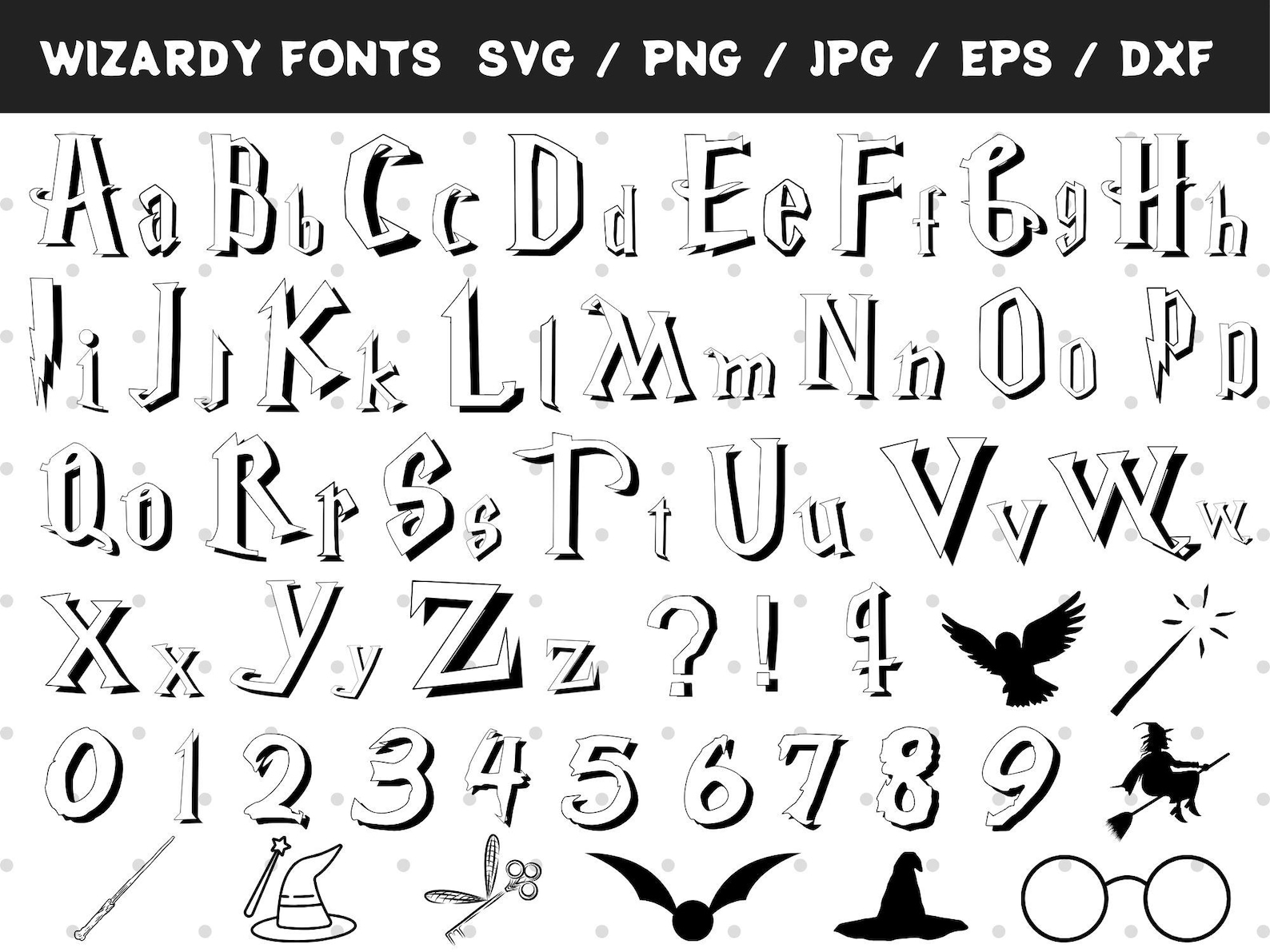 Wizard Font SVG: Magic Alphabet, Cricut Cut Files (digital Download) - Etsy