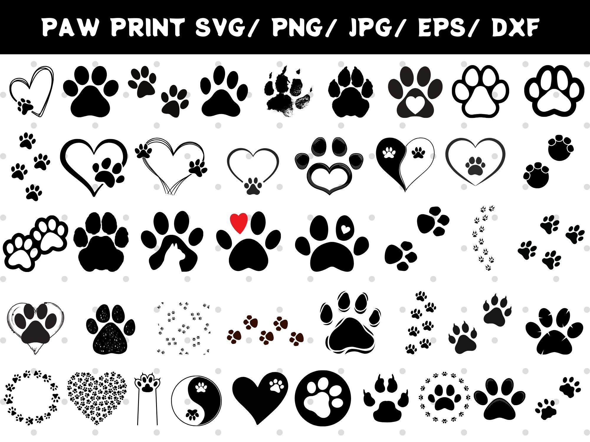 Paw Print Svg, Dog Paw SVG, Dog Svg, Paw Svg, Animal Paw Svg, Cat Paw ...