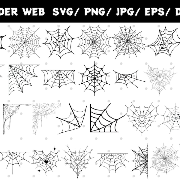Spider Web Svg - Etsy