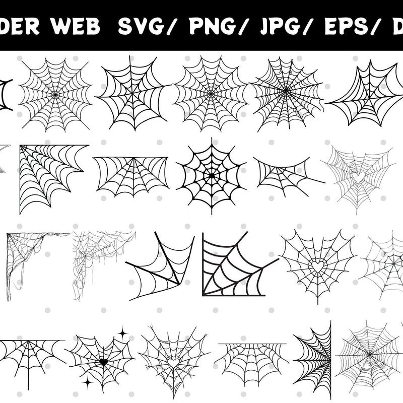 Cobweb Clip Art - Etsy
