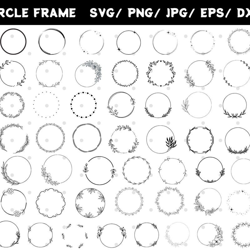 Circle Frame Svg - Etsy