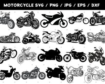 100 Motorcycles Bundle SVG, Moto SVG,PNG Instant Digital Downloads ...