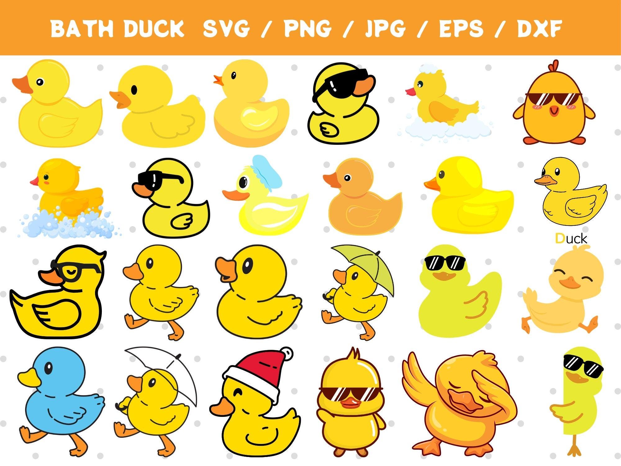 Duck Svg Bundle, Rubber Ducky Svg, Rubber Duck Svg, Duck Clipart, Duck ...