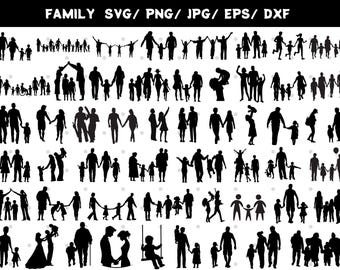 Family SVG Bundle, Family Silhouette, Family SVG Cut Files for Cricut ...