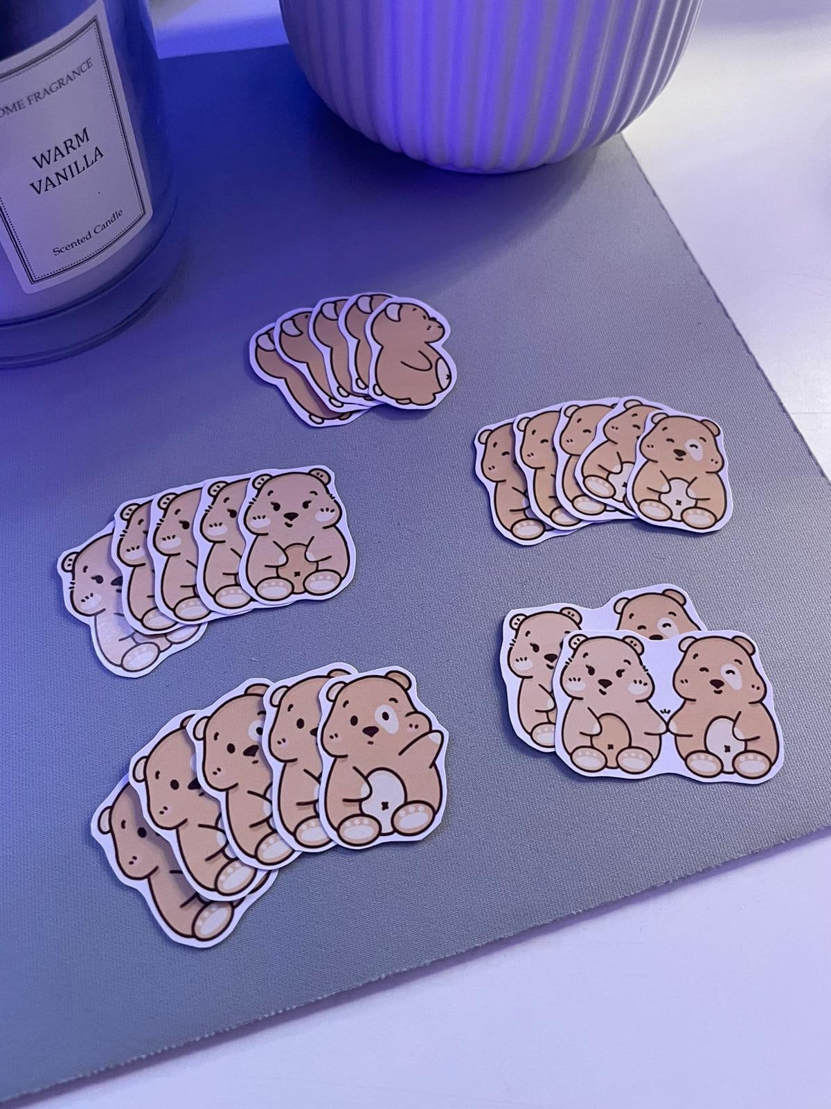 Sticker Cute Kawaii Teddy Bear Sticker Set - Etsy