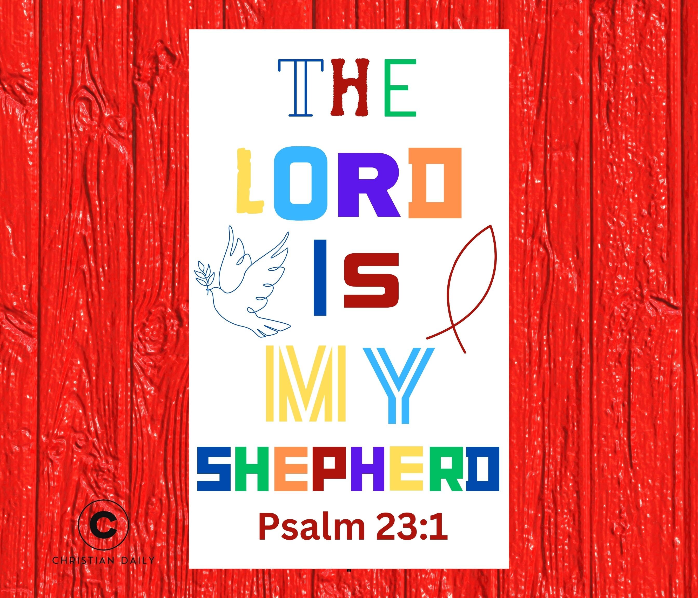 The Lord is My Shepherd. Christian Wall Art. Bible Verse. Christian ...
