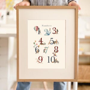 Vintage Themed Numbers Painting by Little Willow Art Co. | Fine Art ...