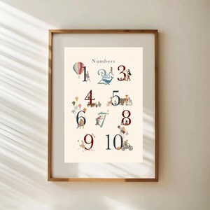 Vintage Themed Numbers Painting by Little Willow Art Co. | Fine Art ...
