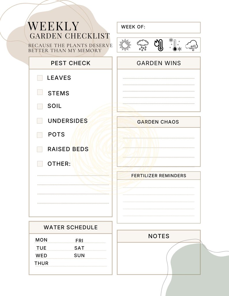 Cozy Garden Planner | Printable Gardening Template | Monthly + Weekly ...