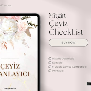 CEYIZ LIST- Midgift Planner Turkish- Türkçe Çeyiz Listesi - Etsy