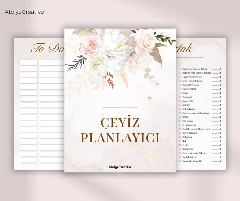 CEYIZ LIST- Midgift Planner Turkish- Türkçe Çeyiz Listesi - Etsy