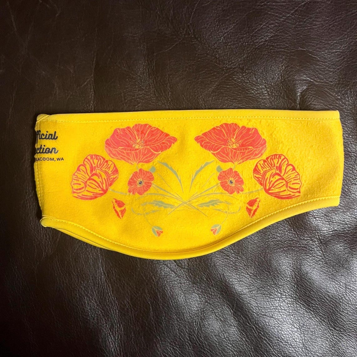 Poppy Flower Reflective Ear Warmer Headband - Etsy