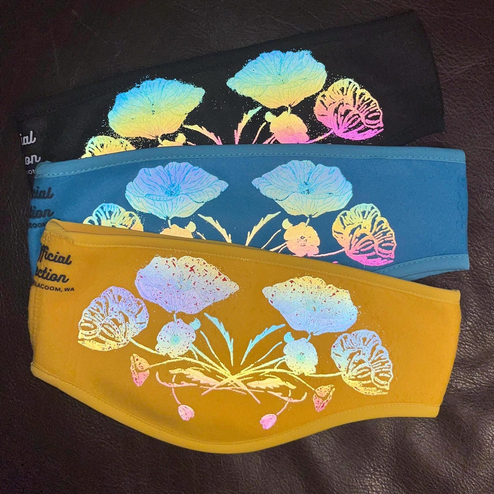 Poppy Flower Reflective Ear Warmer Headband - Etsy
