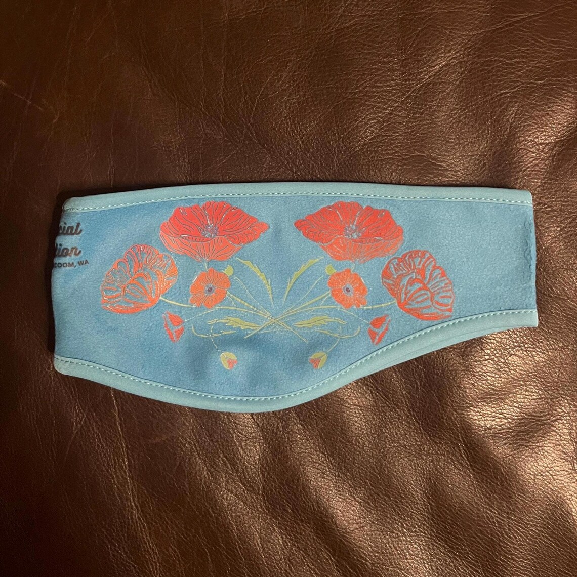 Poppy Flower Reflective Ear Warmer Headband - Etsy