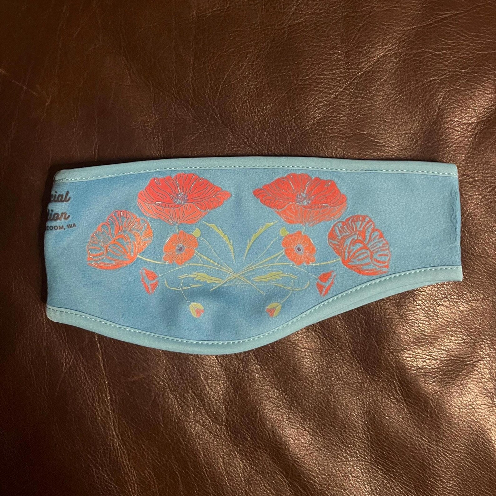 Poppy Flower Reflective Ear Warmer Headband - Etsy