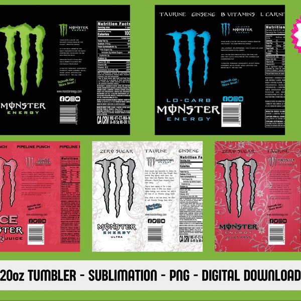 Coffee Monster Energy Drink Tumbler - Etsy