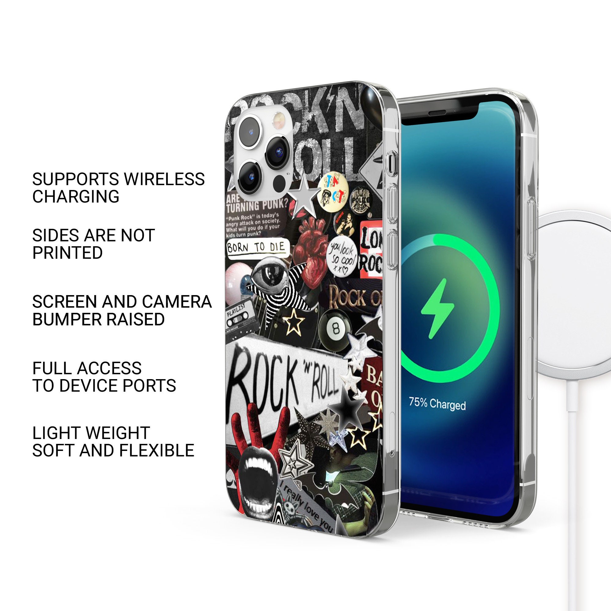 Rockstar Girl Case Rockstar Cover for iPhone 15 14 13 12 Pro 11 XR SE ...