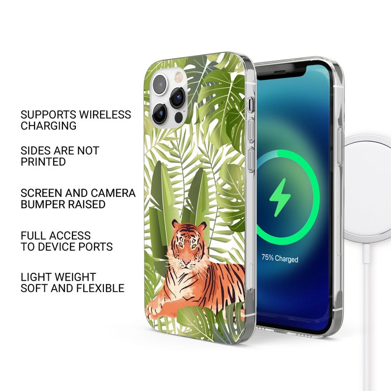 Tiger Phone Case Animal Cover for iPhone 17pro, 16, 15, 14, 13, 12 ...