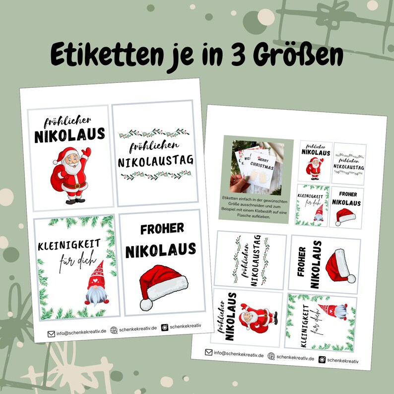 Printable Santa Claus Labels – Bottle Labels & Beer Labels – Santa ...