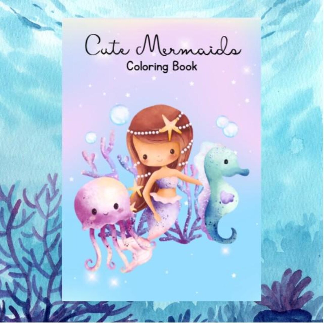 Mermaids Coloring Book – A4 Printable Activity (PDF Download) - Etsy