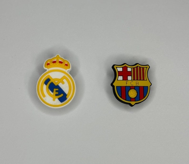 Barcelona & Real Madrid Croc Charms, Gift Fot Him/her, Fan Gift - Etsy