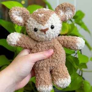 Crochet Baby Bobble Head Deer Plushie Pattern | Amigurumi Doe and Stag ...
