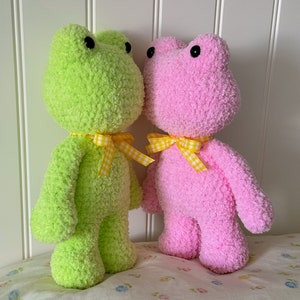 Crochet Large Bobble Head Frog Plushie Pattern | Amigurumi Frog PDF Pattern in English - Etsy