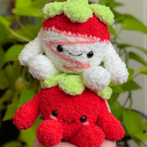 Crochet Strawbuddy Plushie Pattern | Amigurumi Strawberry Fruit PDF ...