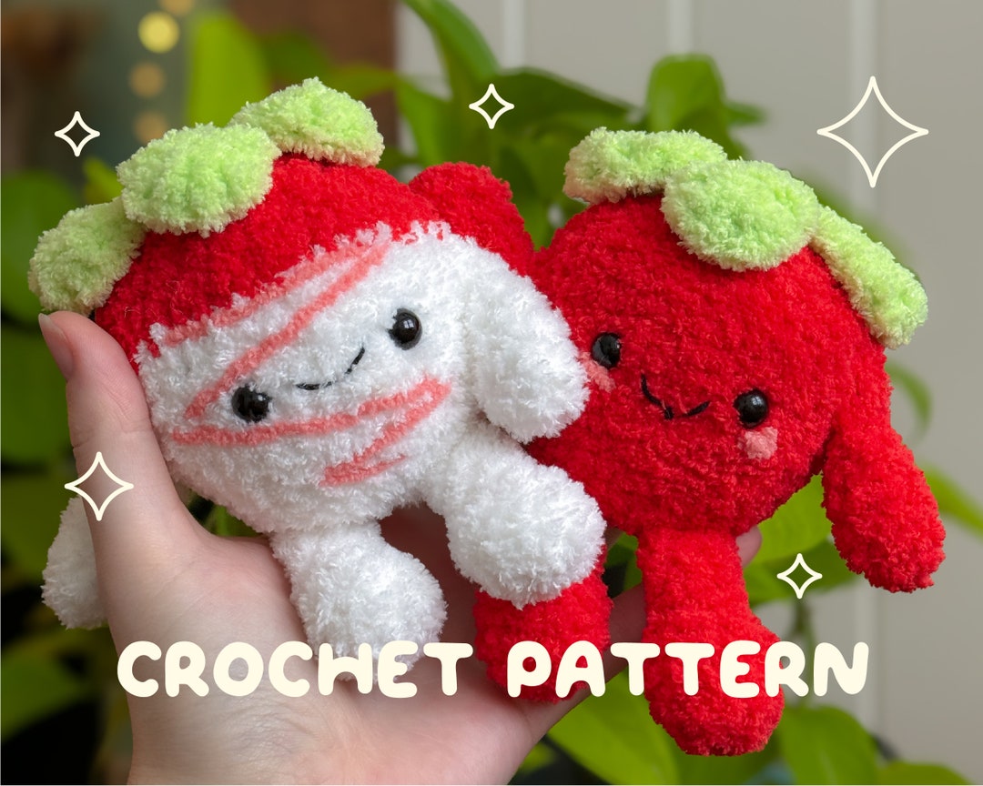 Crochet Strawbuddy Plushie Pattern | Amigurumi Strawberry Fruit PDF ...
