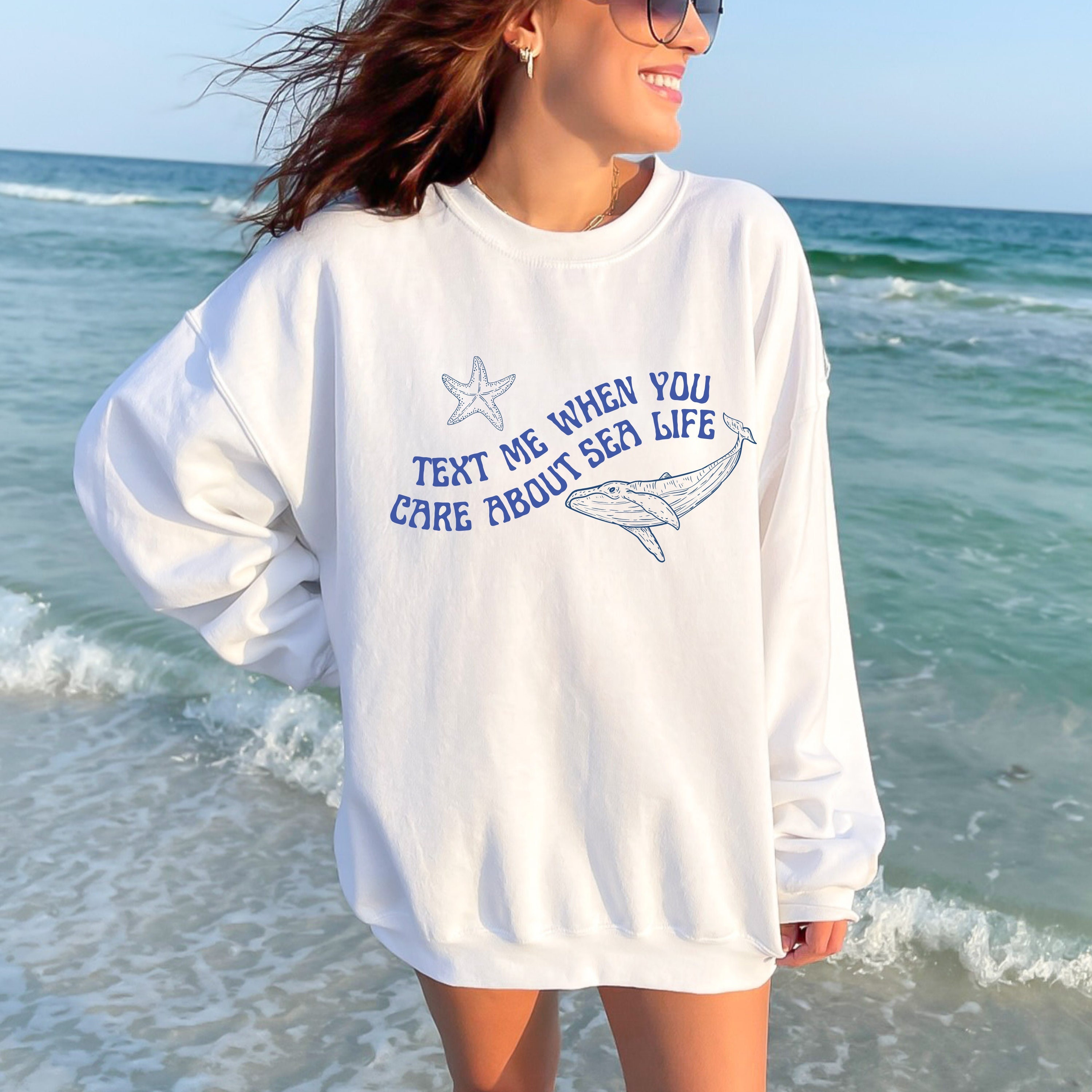 Protect Our Oceans T Shirt Ocean Inspired Style Beachy Sweater Humpback ...