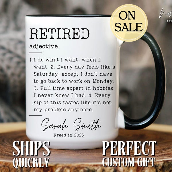 Retirement Coffee Mug - Etsy