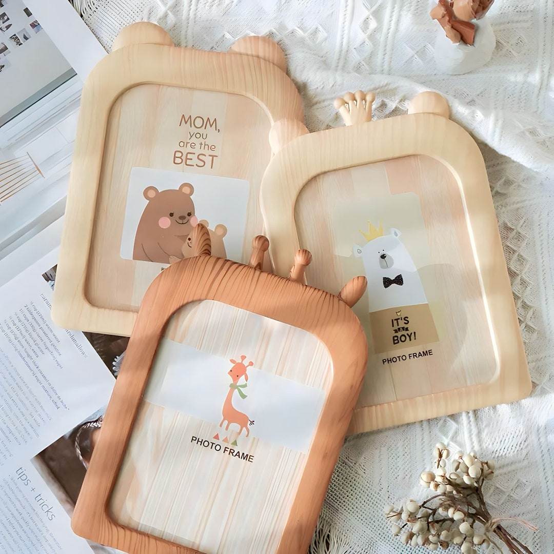 Animal Photo Frames set of 2 Baby Nursery Decor - Etsy