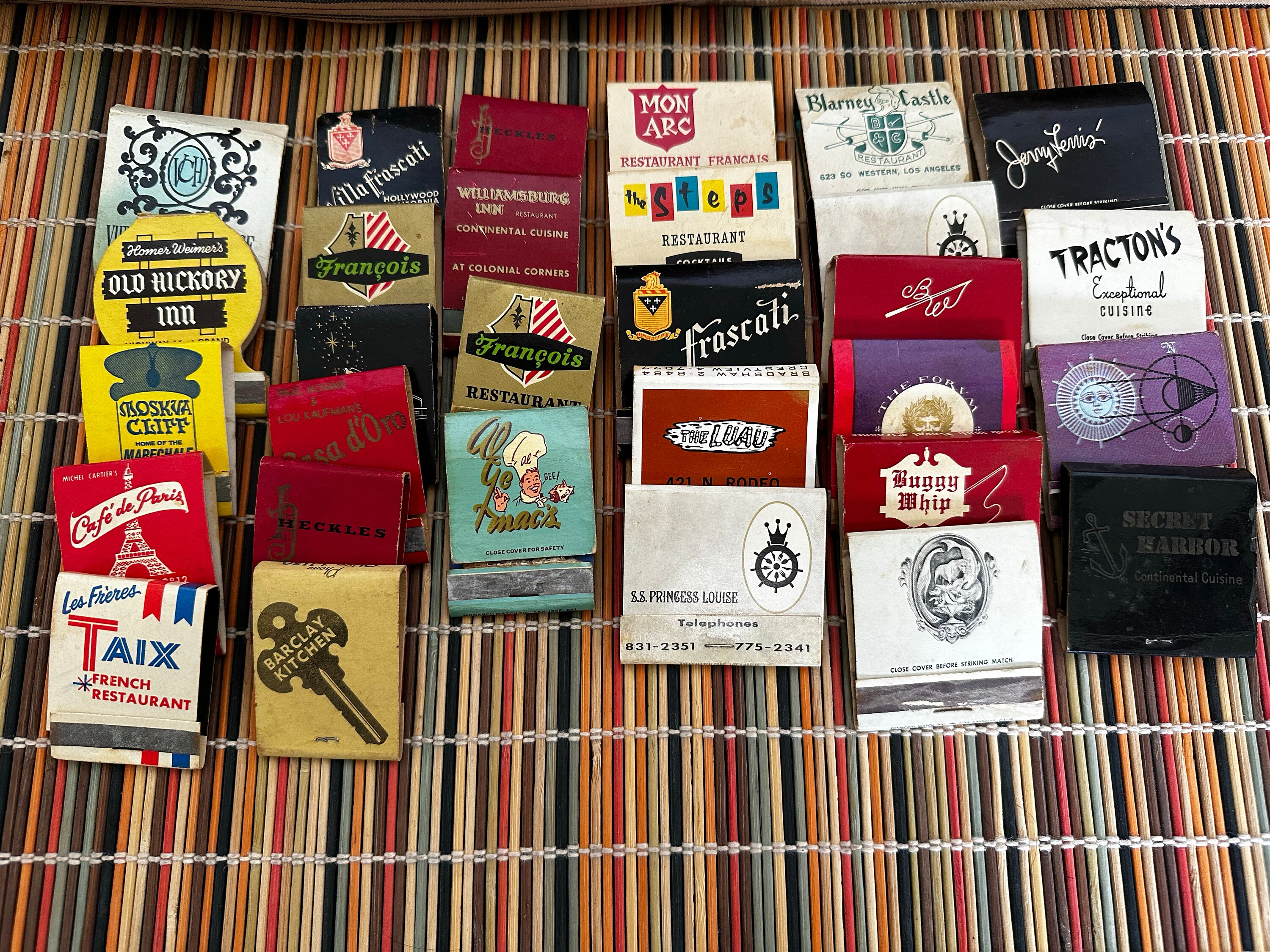 Vintage Lot of 30 California Restaurant Matchbooks - Etsy