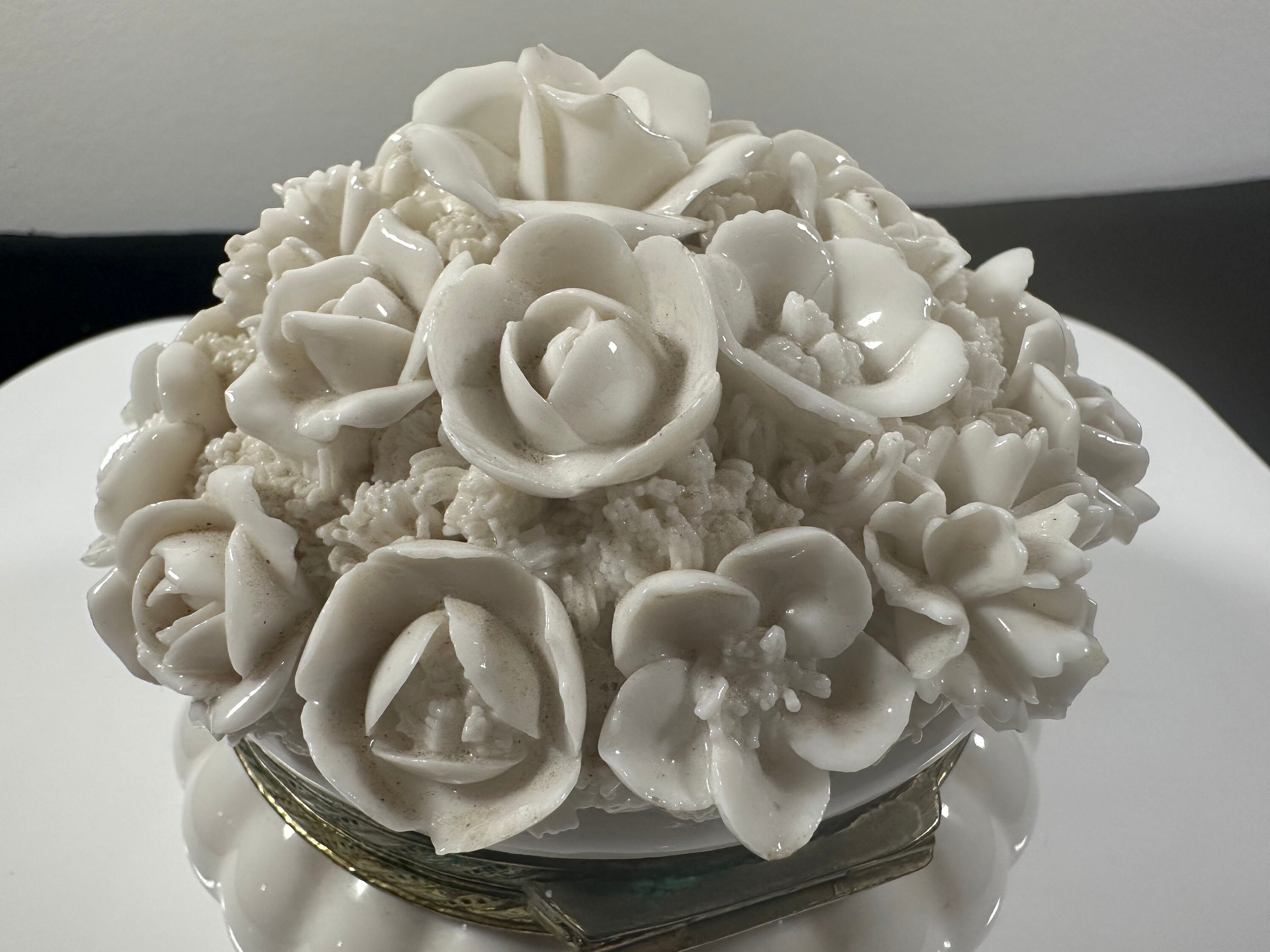VTG Lenwile Ardalt Artware Japan Verithin Capodimonte Porcelain White ...